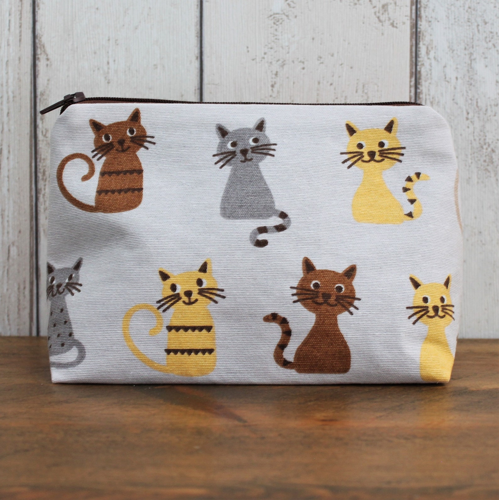 Cartoon Cat Zipped Pouch Makeup Bag Gadget Case - Etsy