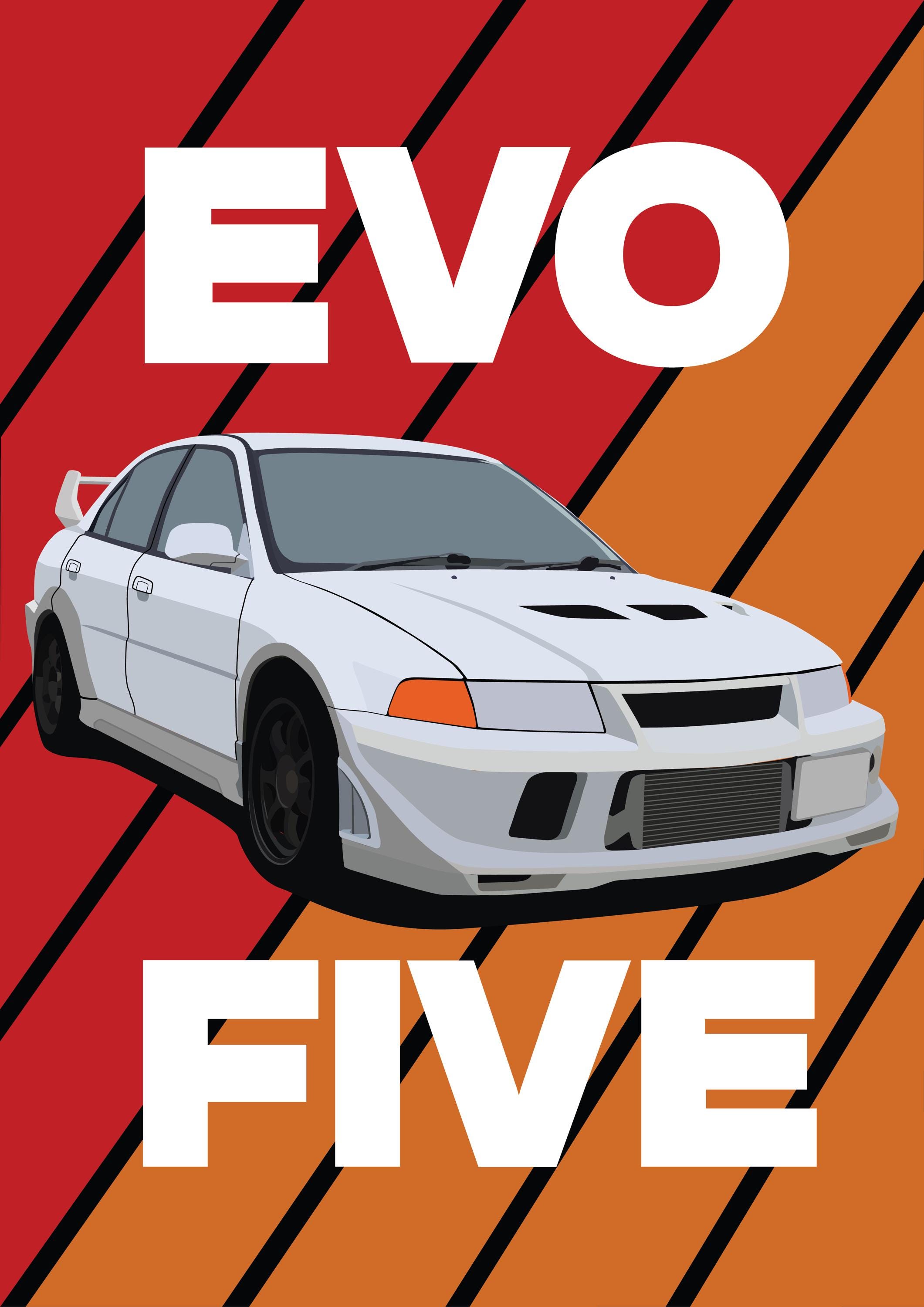 Evo Five Poster A3 Portrait Gloss - Etsy