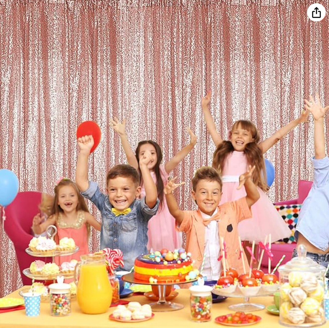 Champaign Sequin Backdrop Curtains 2 Panels 2ftx8ft Glitter Gold Photo ...