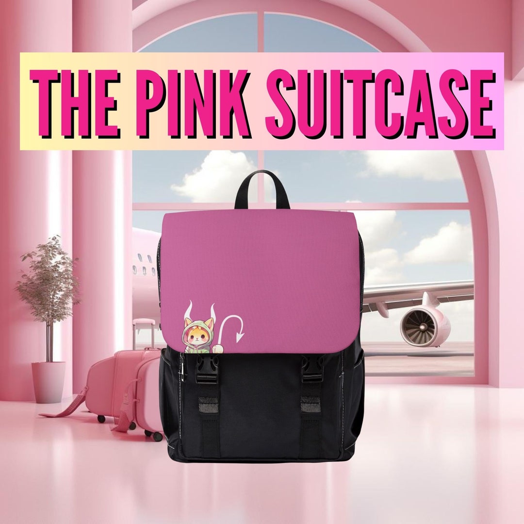 THE PINK SUITCASE Hot Pink Backpack Great Travelers Gift Women Backpack ...