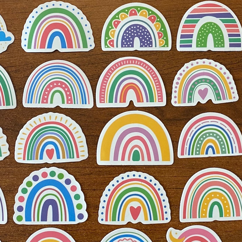 Rainbow Stickers - Etsy