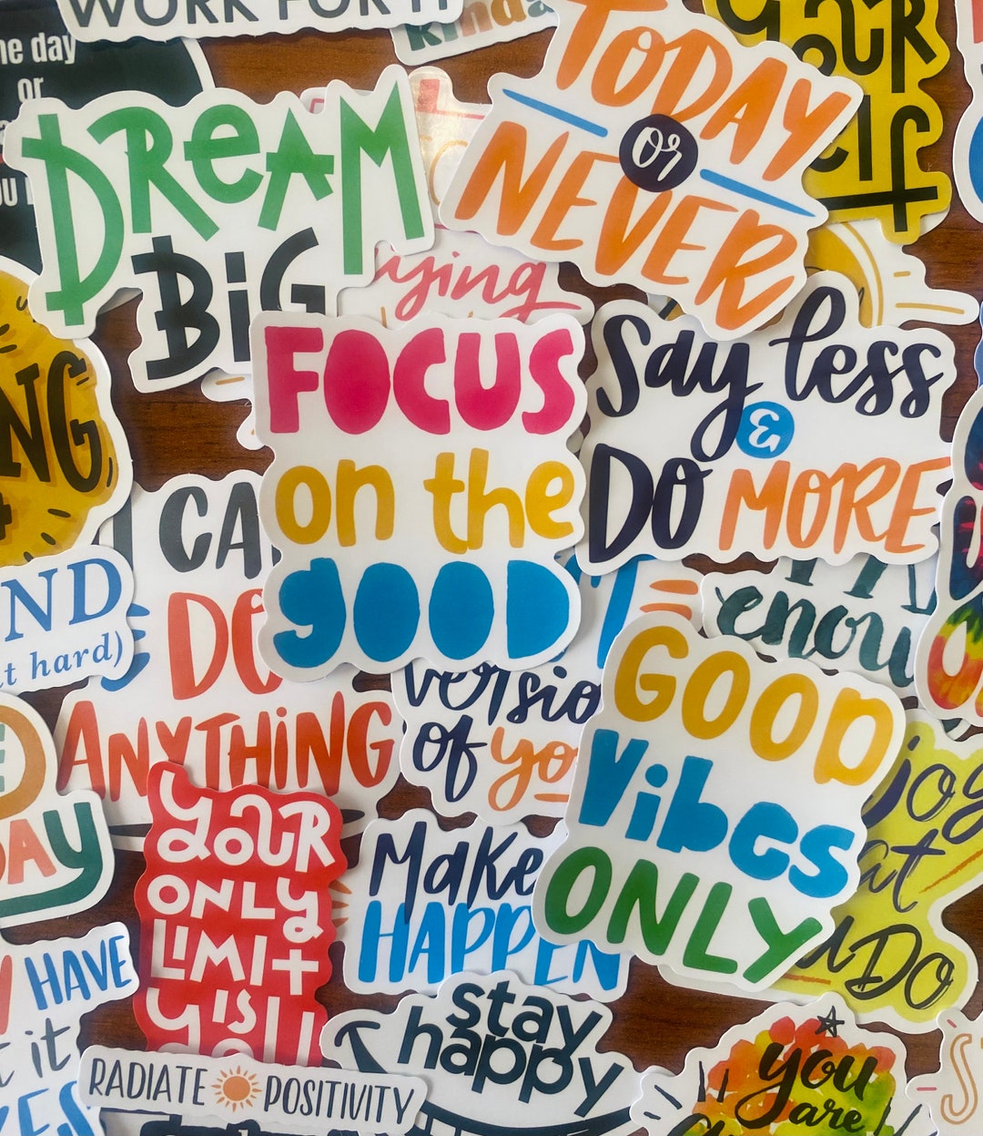 Encouraging Inspirational Affirmation Words Small Sticker Set of 25 or ...