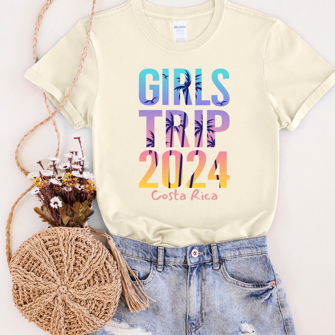 Girls Trip 2024 Custom Personalized Shirt, Tropical Beach Vacay 2024 ...