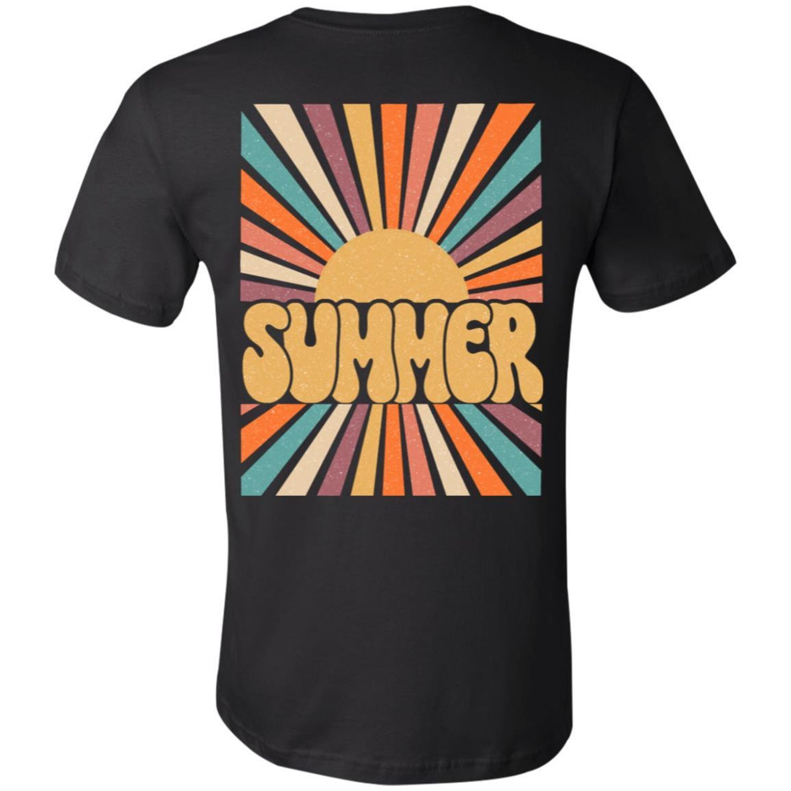 Summer Beach Vibes Front and Back Printed Softstyle Shirt, Beachy ...