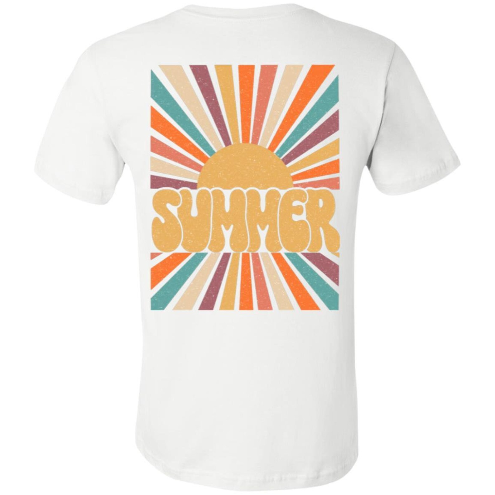 Summer Beach Vibes Front and Back Printed Softstyle Shirt, Beachy ...
