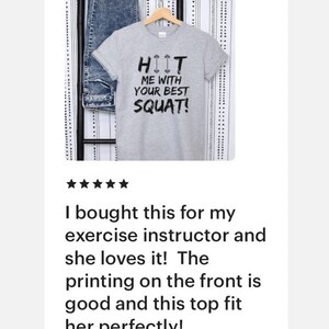 HIIT Workout T-shirt, HIIT Me With Your Best Squat Gym T-shirt, Fitness ...