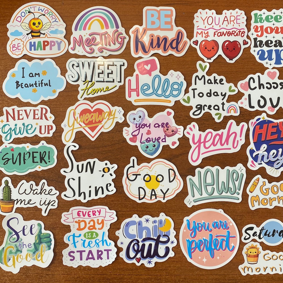 Quotes Words Encouragement Inspirational Happy Quote Colorful Sticker ...