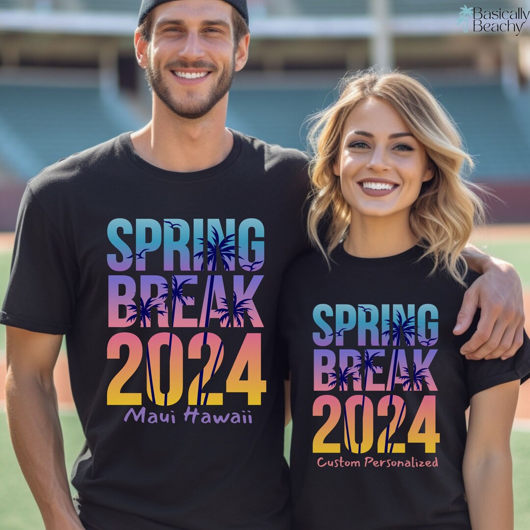 Beach Custom Personalized Spring Break Tropical T-shirt, Spring Break ...
