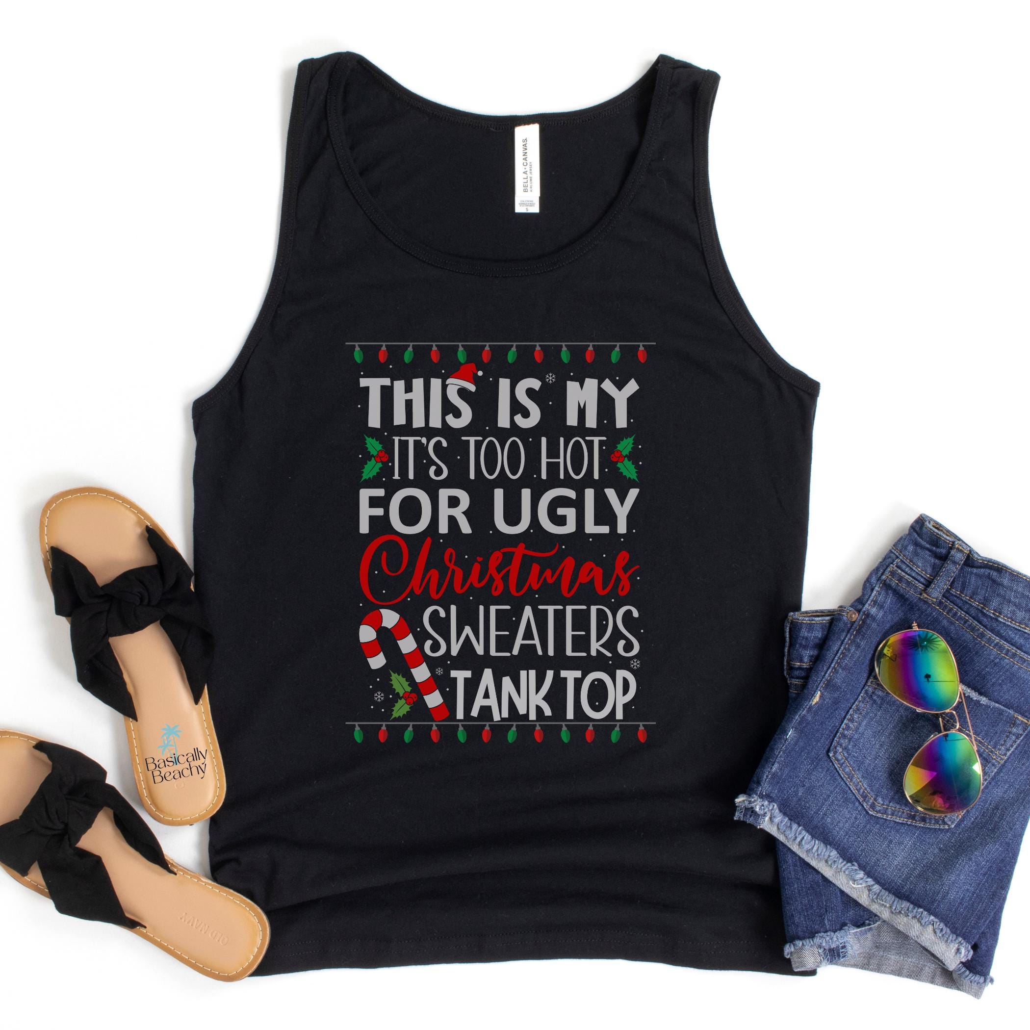 Funny Christmas Tank Top, Ugly Christmas Sweater Party Alternative Tank ...