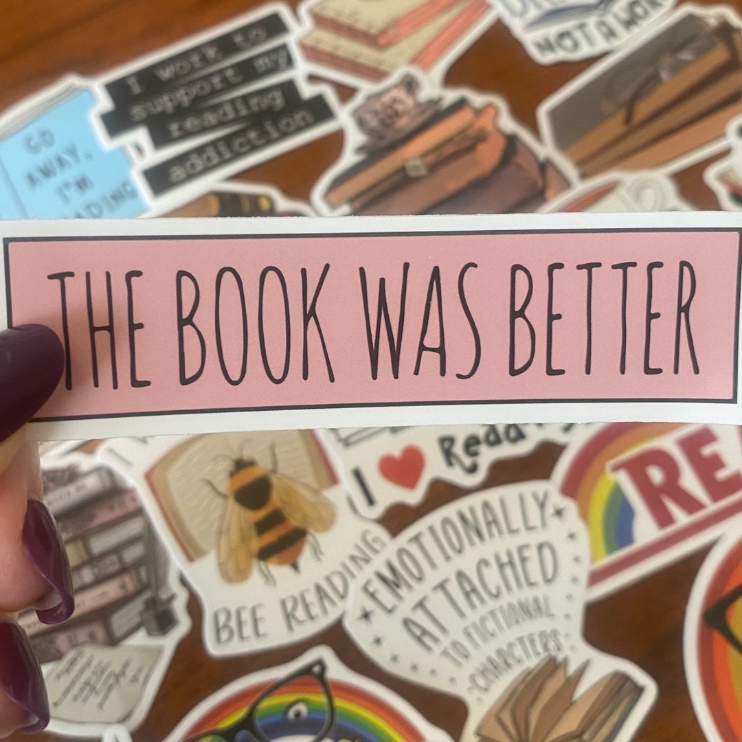 Book Lover Reading Cartoon Stickers, Book Club Sticker Sets, Waterproof ...