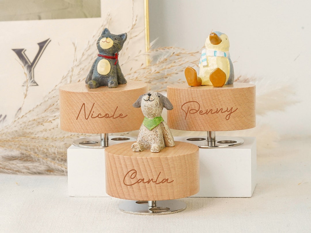Personalized Wooden Music Box,engraved Wooden Animal Music Box,animal ...