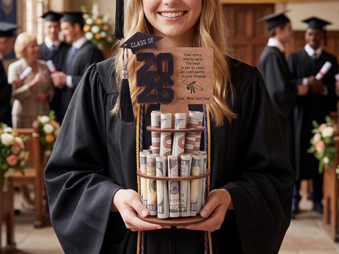 Custom Engraved Graduation Money Tree,personalized Graduation Money ...