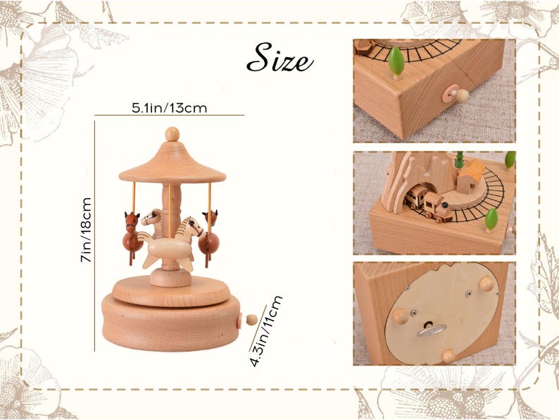 Engraved Music Box With Name, Personalized Wooden Music Box, Baby ...