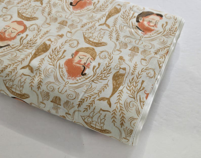 AWEIGH NORTH Sailor Toile in Sand, Rae Ritchie, Dear Stella Cotton ...