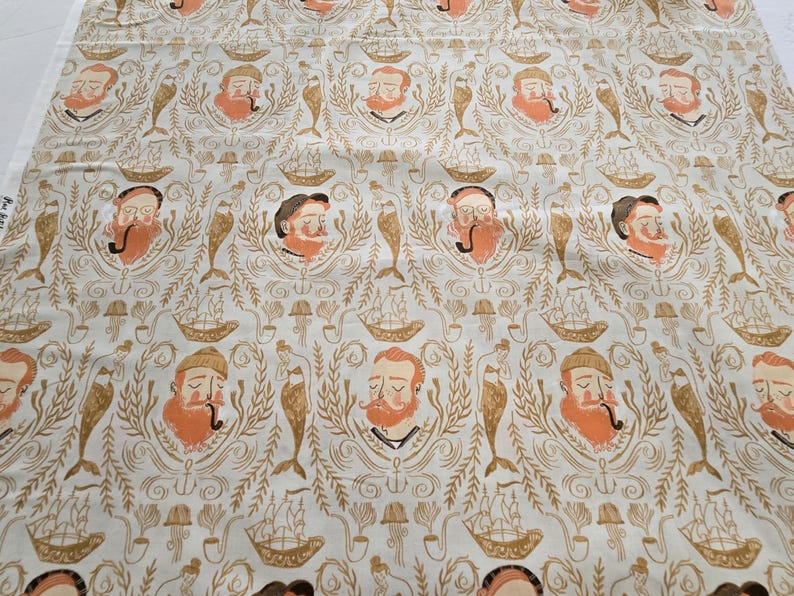 AWEIGH NORTH Sailor Toile in Sand, Rae Ritchie, Dear Stella Cotton ...