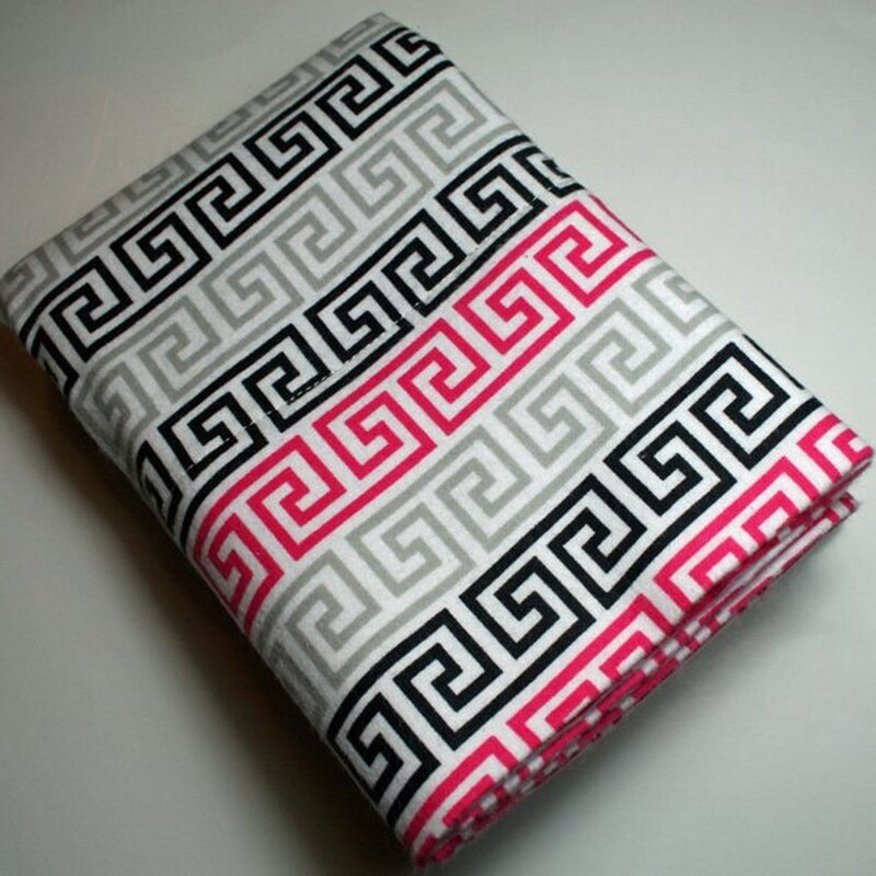 Pink Greek Key Pillow - Etsy