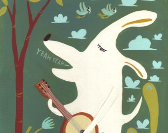 Dog Playing Banjo - Etsy