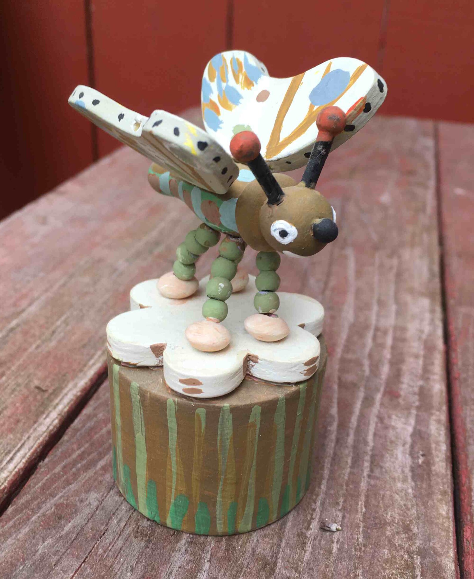 Painted Moth Collapsible Thumb Puppet Toy Handpainted Folk - Etsy Sweden