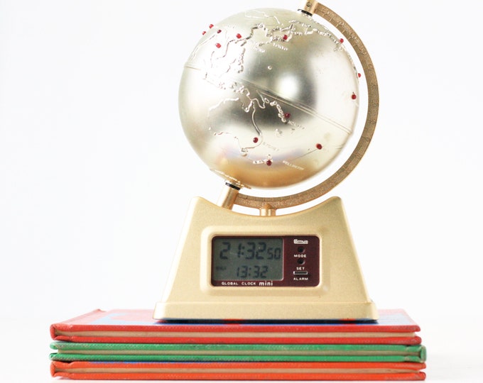 Vintage Globe, World Clock, ICOM GC-4, 1980s - Etsy