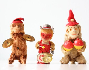 Monkey with cymbals | Etsy