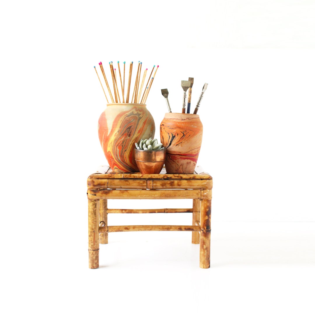 Vintage Tortoise Bamboo Stand, Bamboo Plant Stand, Patio Decor, Vintage ...