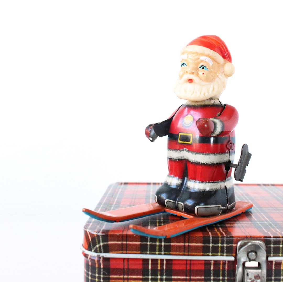 Vintage Santa Santa on Skis Wind up Santa Santa Toy - Etsy