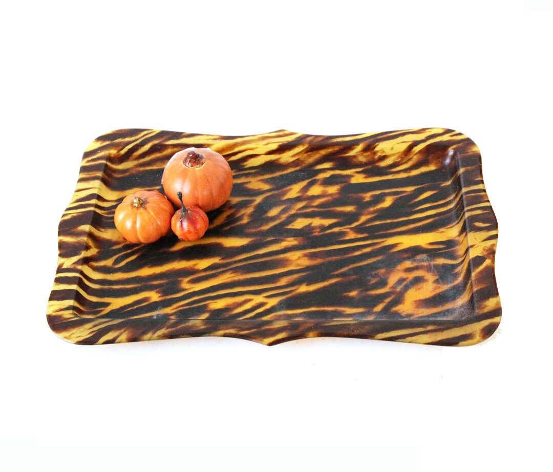 Vintage Tortoise Shell Tray, Antique Vanity Tray, Tortoise Shell Decor ...