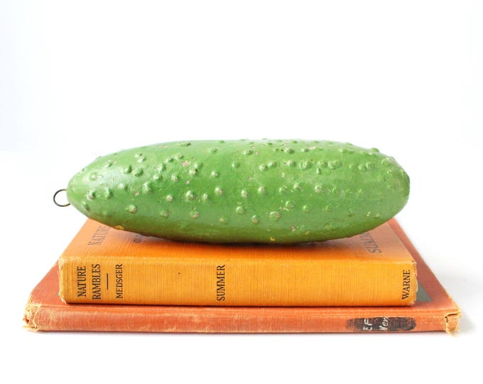 Vintage Pickle Bank, 1930s-40s, Ceramic, Wall Hanging, Giant Pickle ...