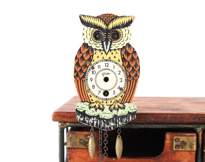 Vintage Owl Cuckoo Clock, Cuckoo Clock, Made in Germany, Vintage Home ...