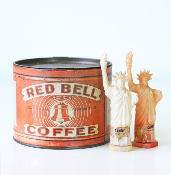 Vintage Red Bell Coffee Tin | Etsy