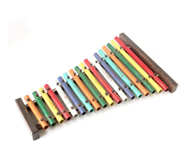Vintage Rainbow Xylophone, Color Chime Xylophone, Musical Instrument ...