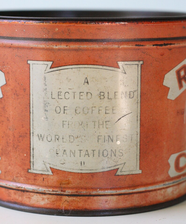 Vintage Red Bell Coffee Tin | Etsy