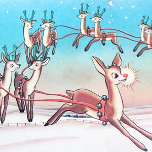 Vintage Rudolph the Red Nosed Reindeer Tray, Vintage Christmas Decor ...