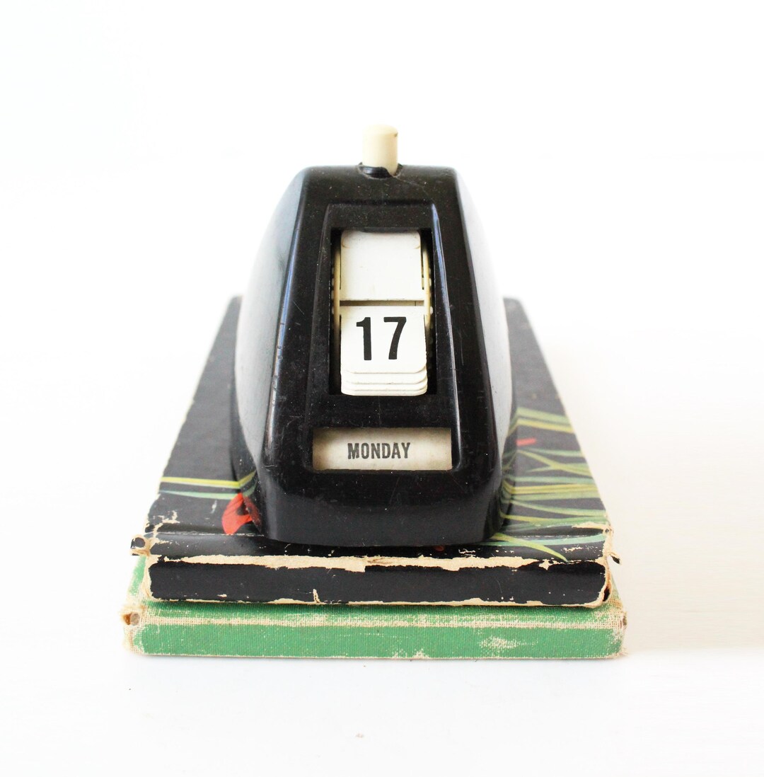 Vintage Perpetual Calendar, Click A Day, Mod Desk Calendar, Retro ...
