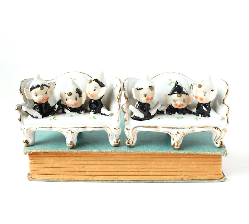 Vintage Pixies on Sofa, Set of 2, Kitschy, Retro Kitsch Home Decor - Etsy