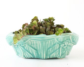 Vintage Mccoy Turquoise Window Planter Leaves and Berries Pattern - Etsy