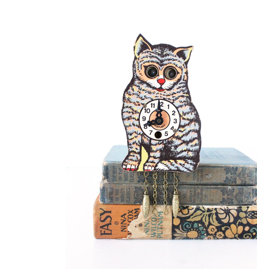 Vintage Cat Cuckoo Clock, Cuckoo Clock, Made in Germany, Vintage Home ...