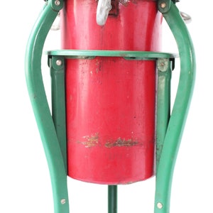 Vintage Christmas Tree Stand, Retro Tripod Tree Stand, Red and Green ...