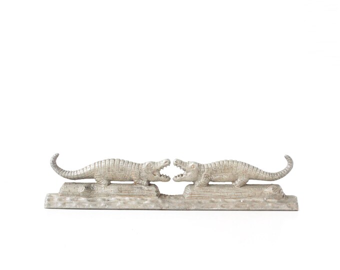 Vintage Metal Alligators, Gate Topper, Alligator Fence Ornament ...