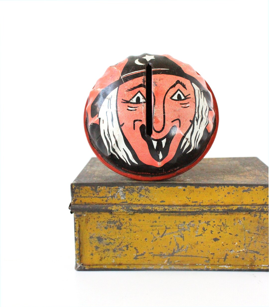 Vintage Kirchhof Halloween Witch Rattle: Tin Litho Noise Maker - Etsy