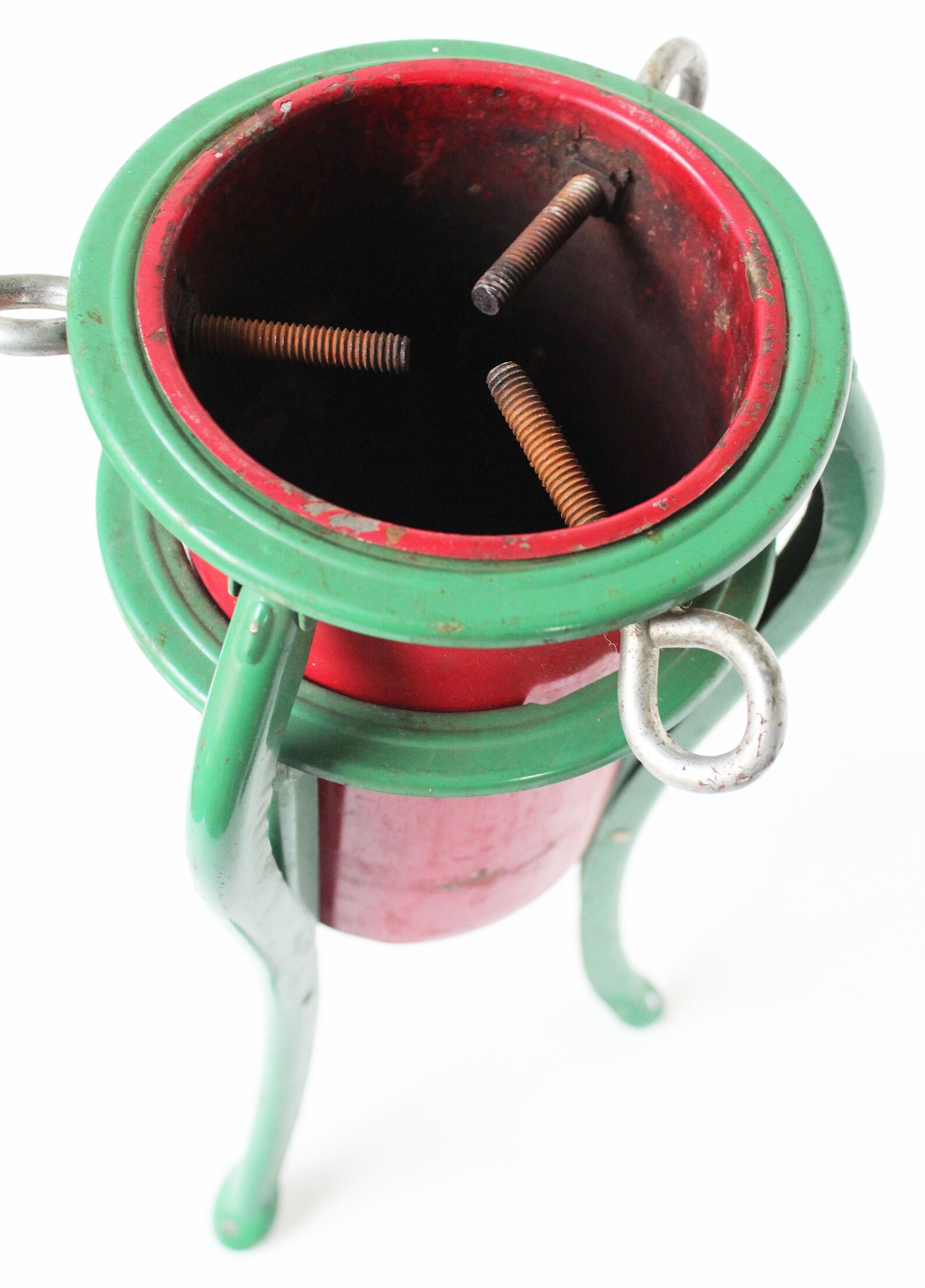 Vintage Christmas Tree Stand Retro Tripod Tree Stand Red and - Etsy