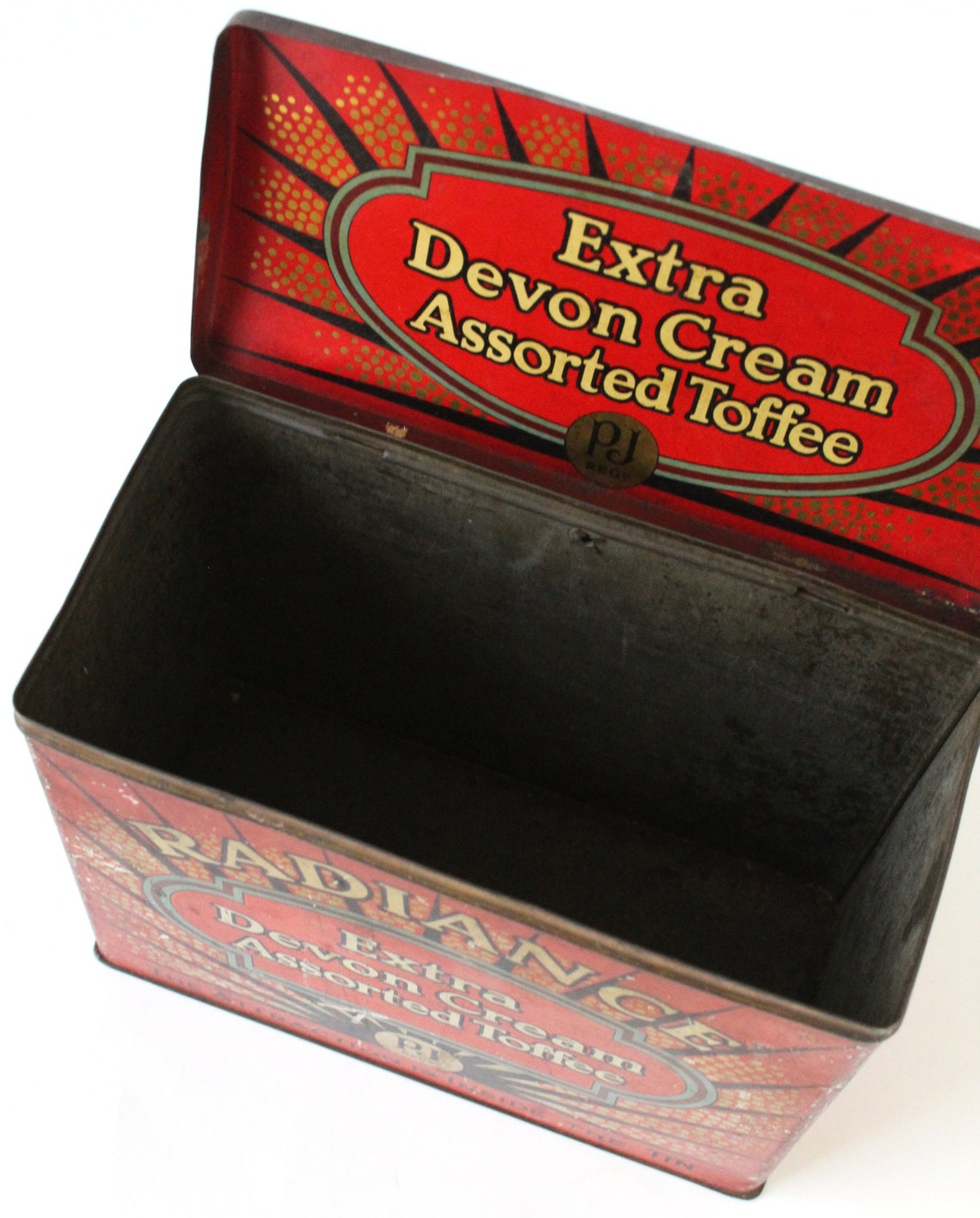 Vintage Radiance Toffee Tin: Devon Cream Advertising Decor - Etsy