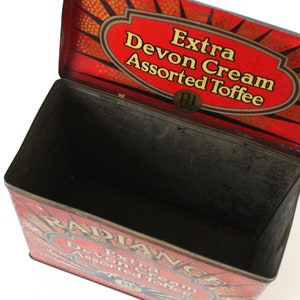 Vintage Radiance Toffee Tin: Devon Cream Advertising Decor - Etsy