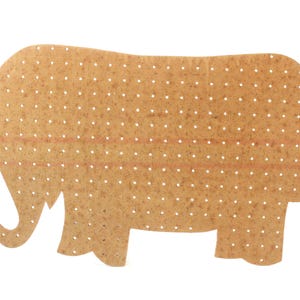Vintage Pink Elephant Pegboard, Bulletin Board, Peg Board, Mod Kitschy ...