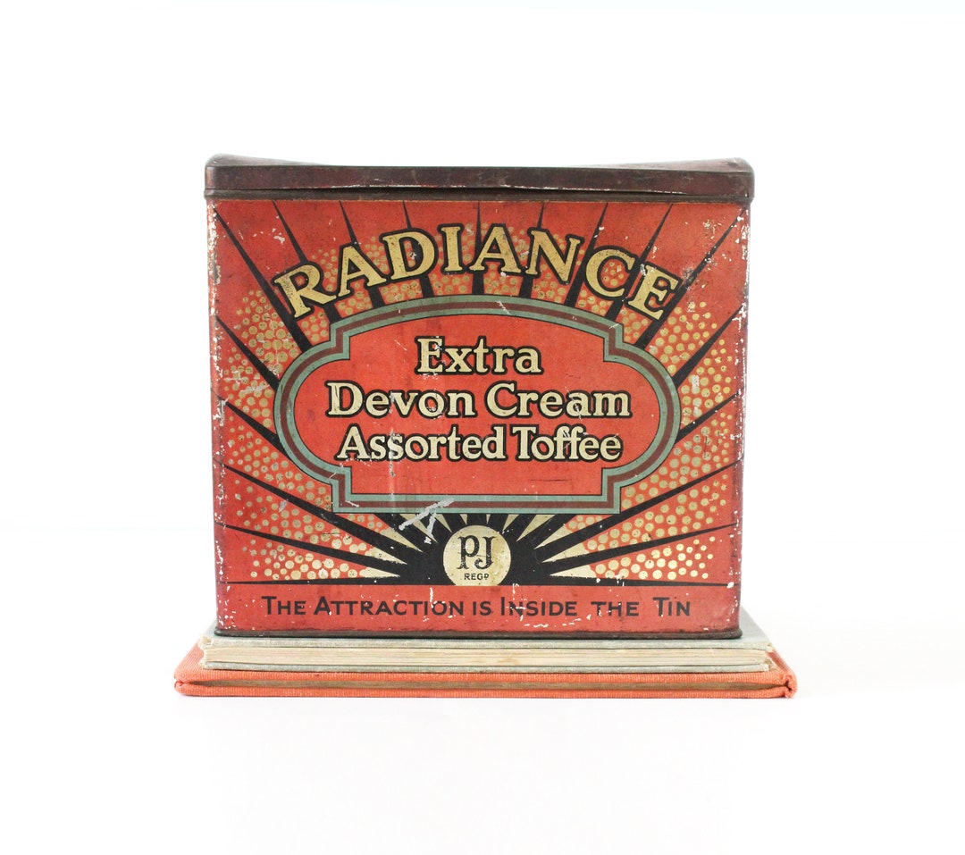 Vintage Radiance Toffee Tin: Devon Cream Advertising Decor - Etsy