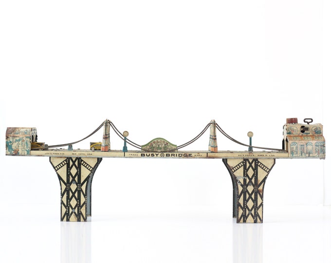 Vintage Toy Bridge, Busy Bridge, Louis Marx & Co, 1930s Antique ...