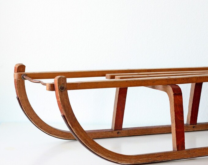 RESERVED Vintage Davos Germina Wooden Sled - Etsy
