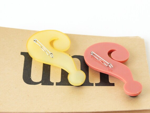Vintage Pins, Question Mark Pin, Vintage Accessory, V… - Gem