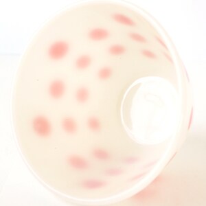Vintage Red Dot Bowl, Red and White Dot, Vintage Milk Glass Bowl ...