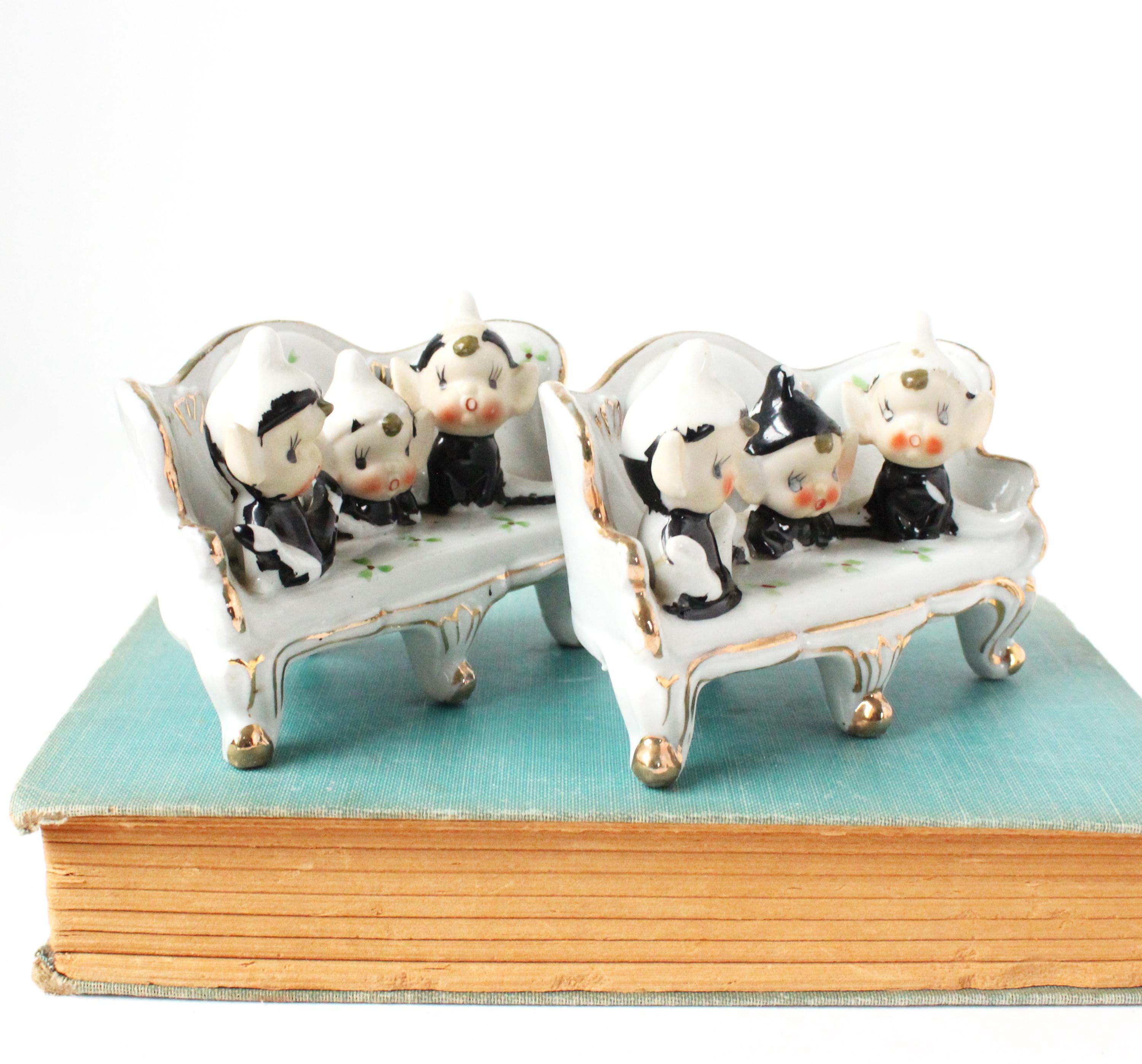 Vintage Pixies on Sofa, Set of 2, Kitschy, Retro Kitsch Home Decor - Etsy